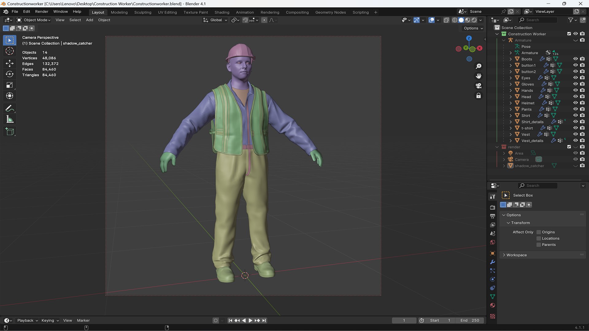 Construction Worker Model - TurboSquid 2229130