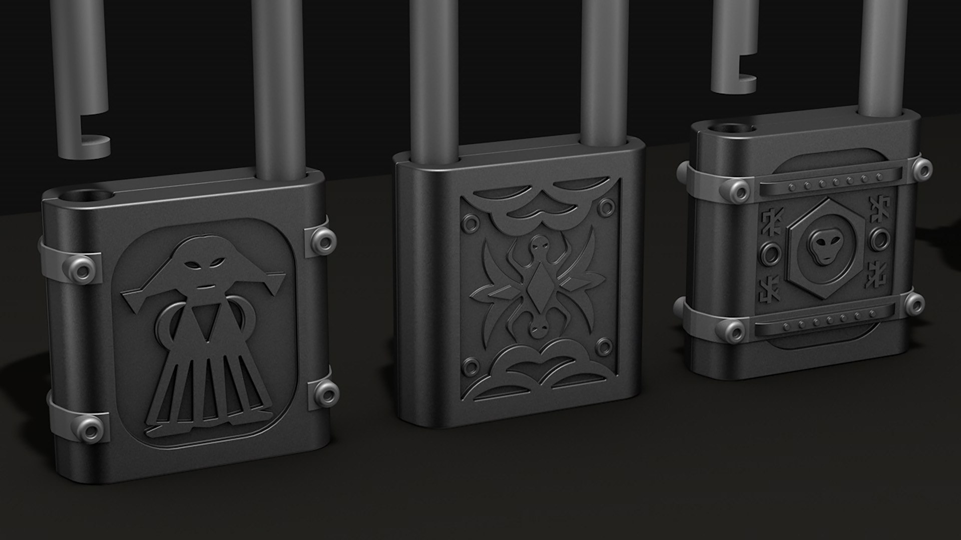 3D Model Small Locks With A Key - TurboSquid 2313216