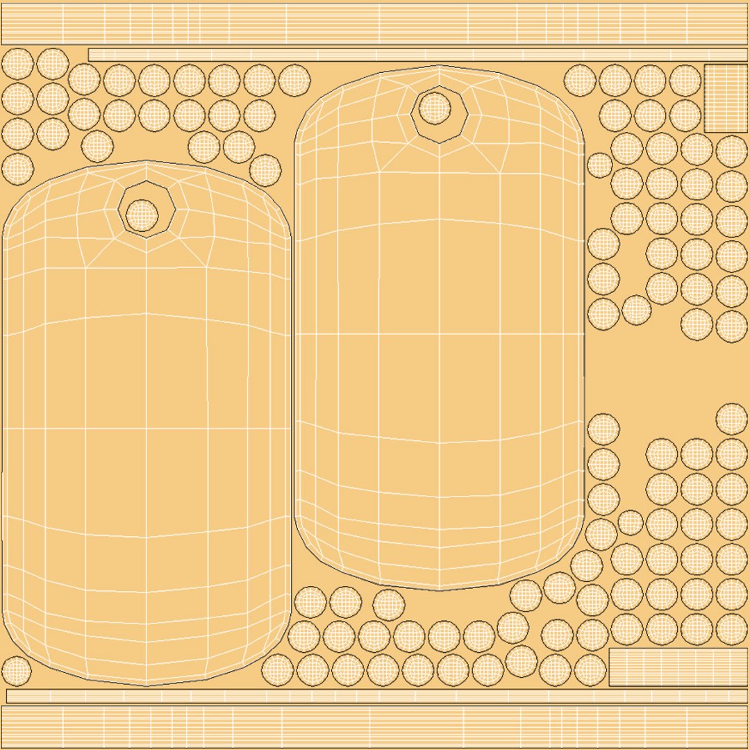 Gold Dog Tag 3D Model - TurboSquid 2229250