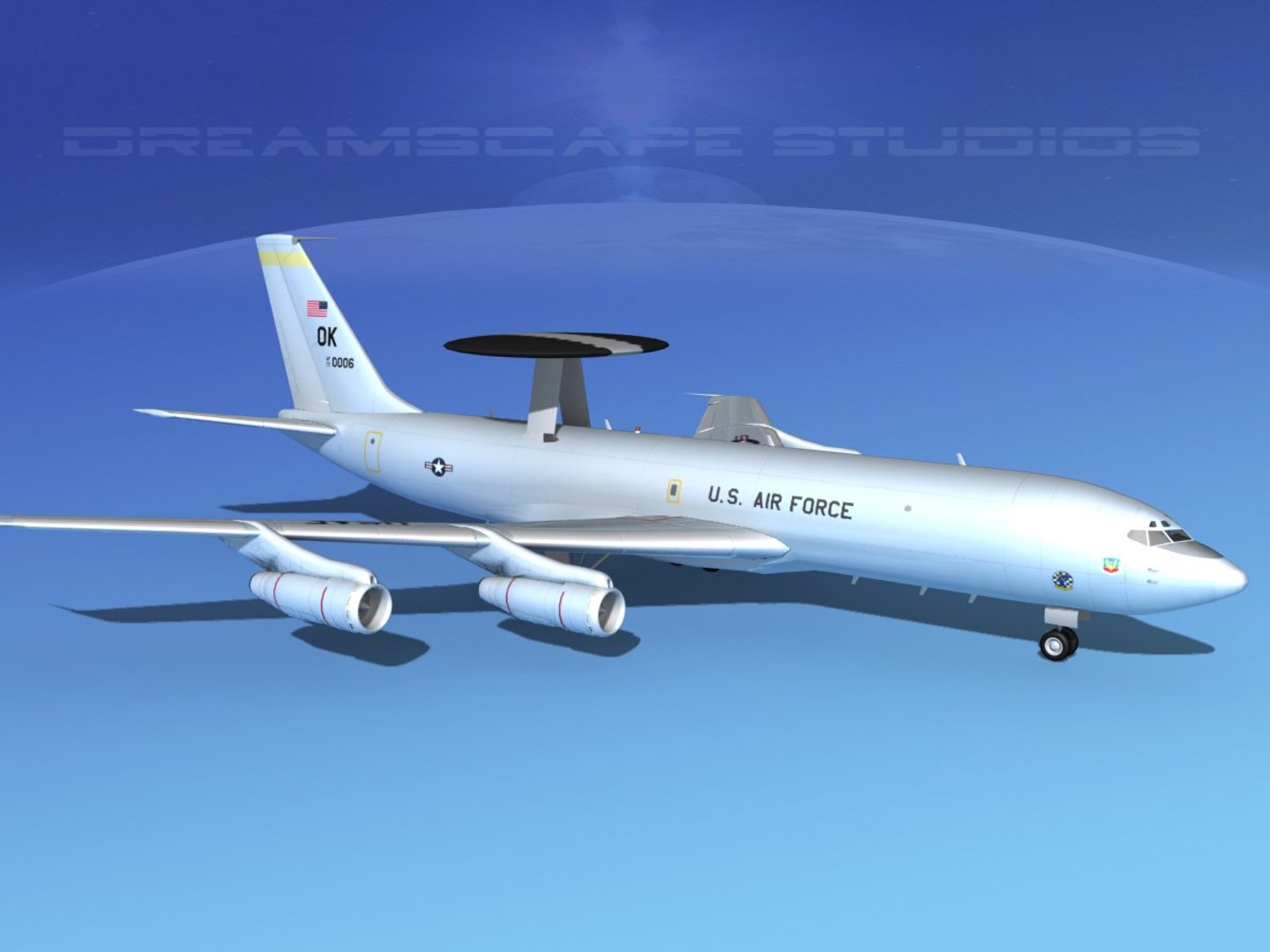 3d Boeing E-3 Sentry Model