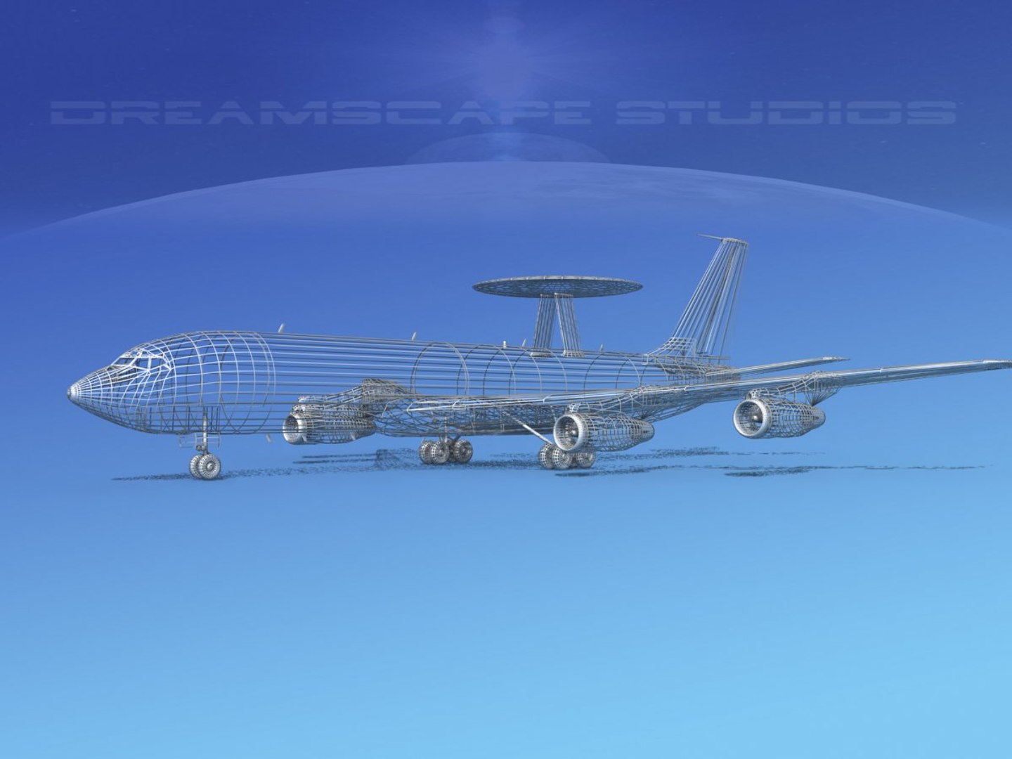3d Boeing E-3 Sentry Model