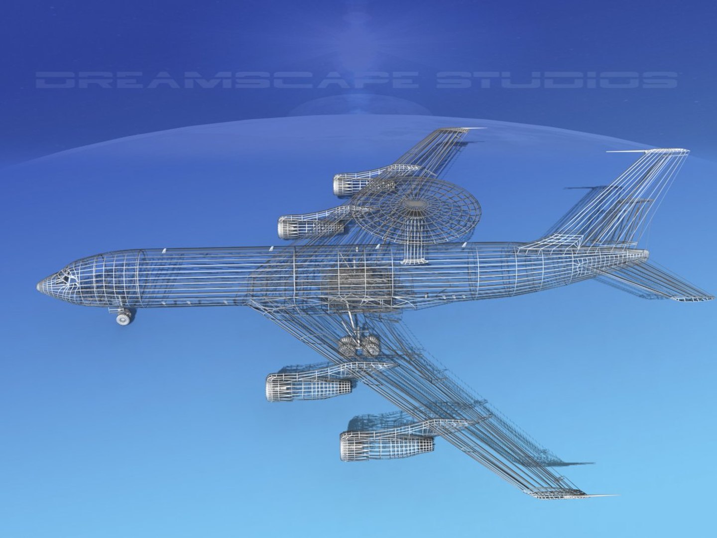 3d Boeing E-3 Sentry Model
