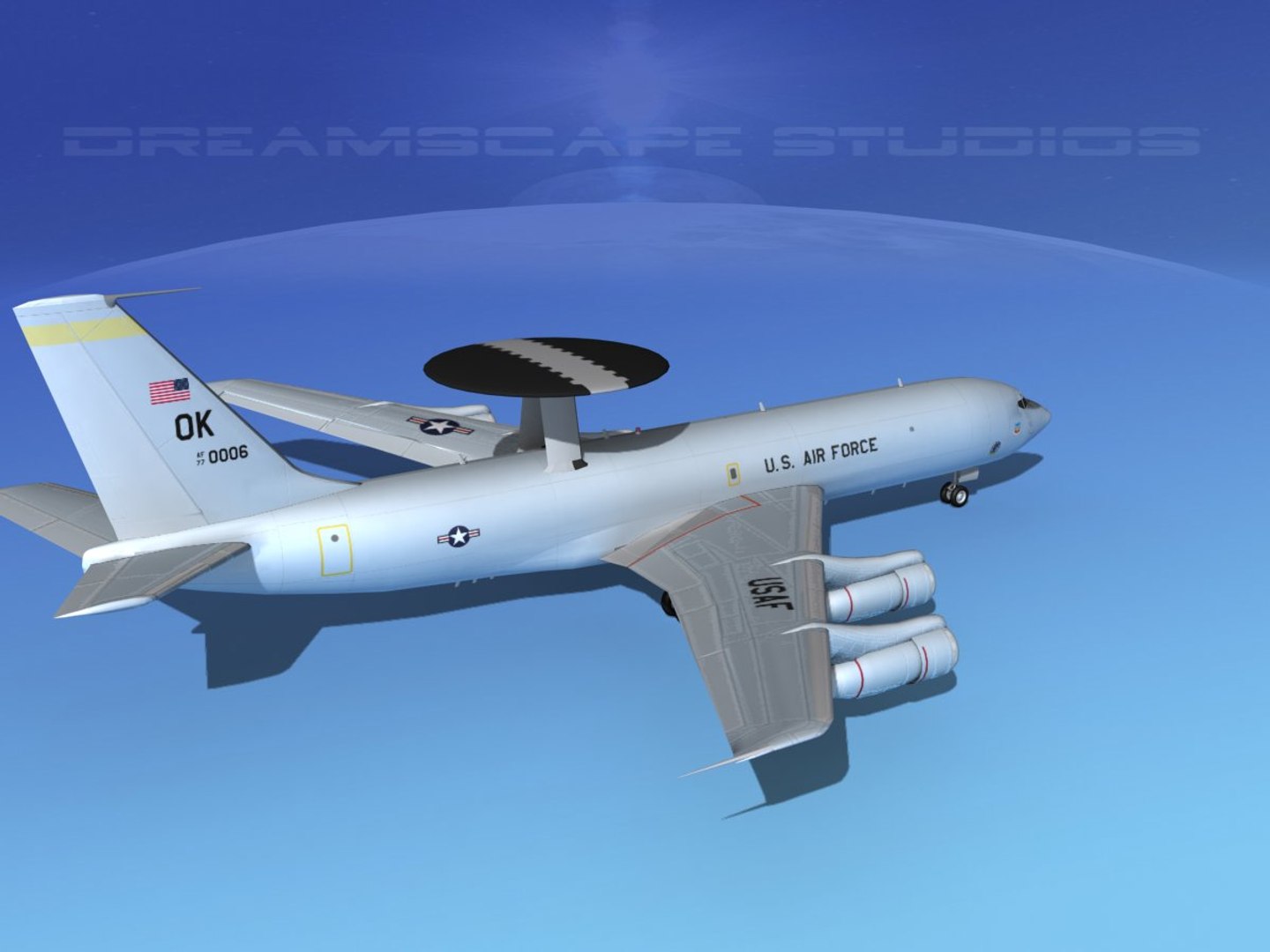 3d Boeing E-3 Sentry Model