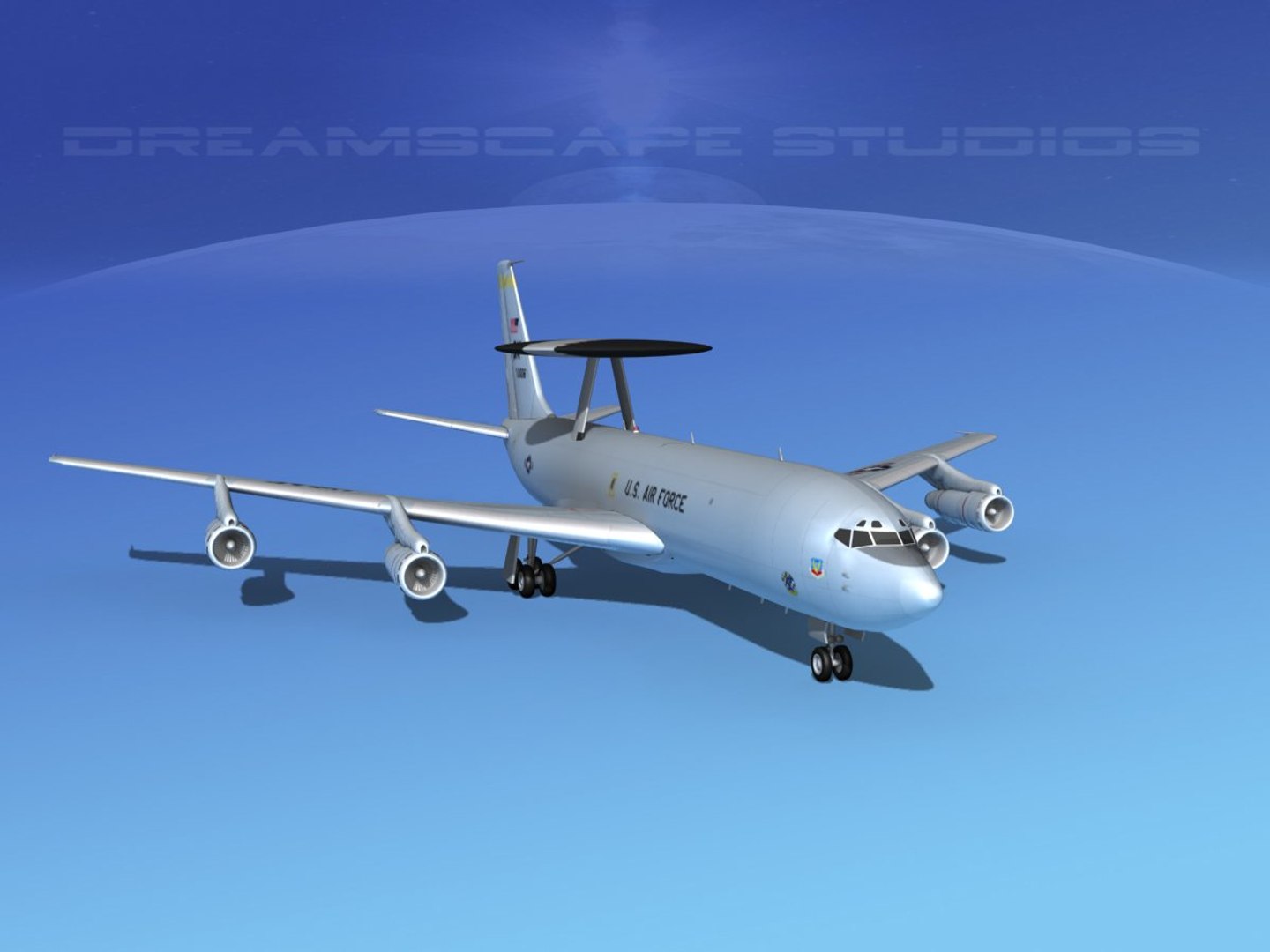 3d Boeing E-3 Sentry Model