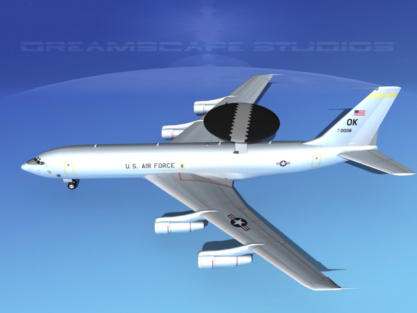 3d Boeing E-3 Sentry Model