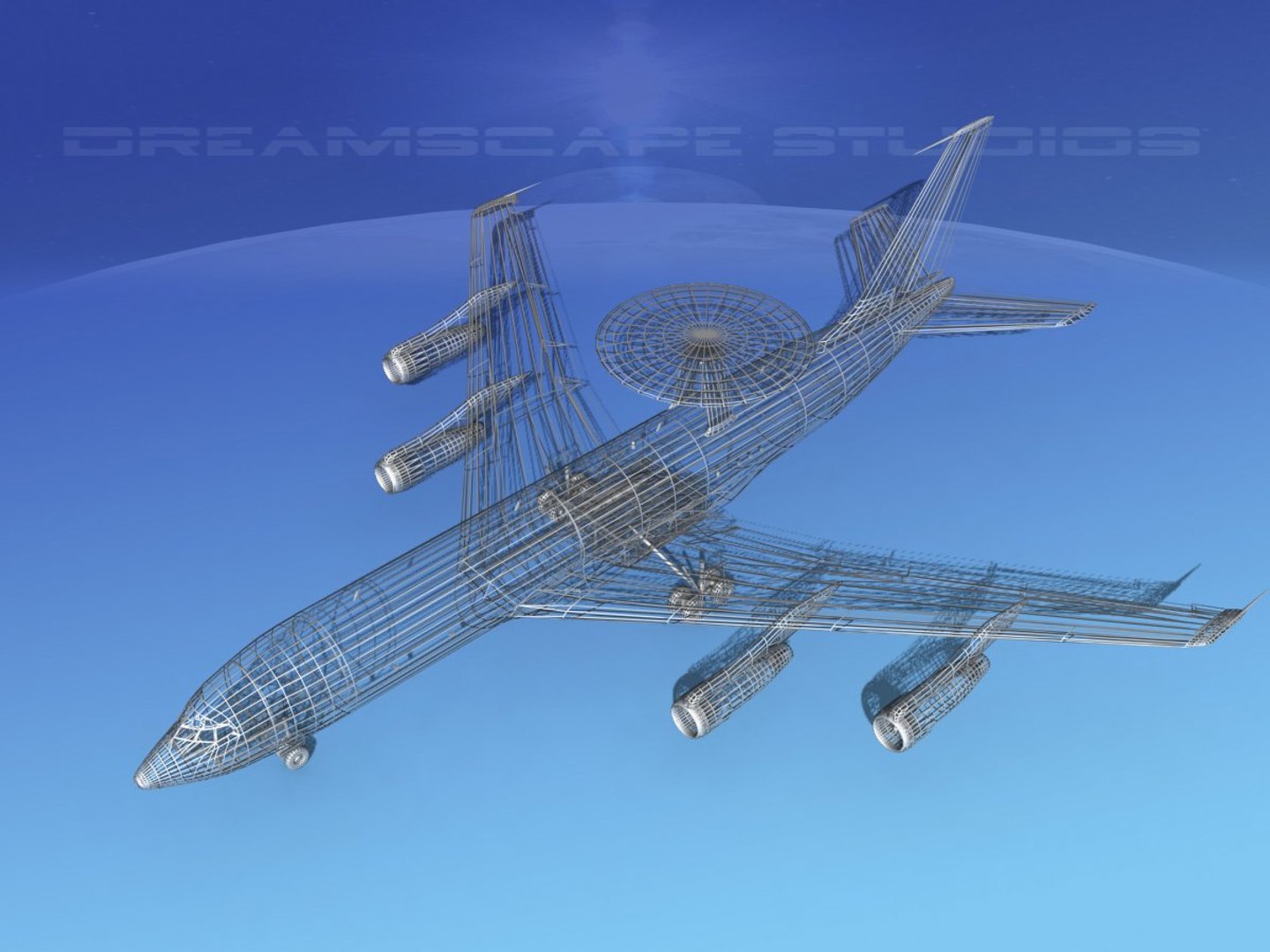 3d Boeing E-3 Sentry Model