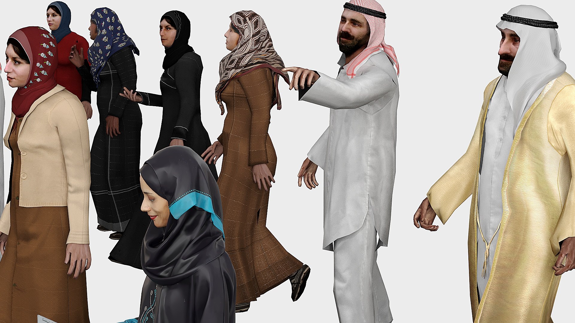 A Collection Of Arab People 3D Model - TurboSquid 2415698