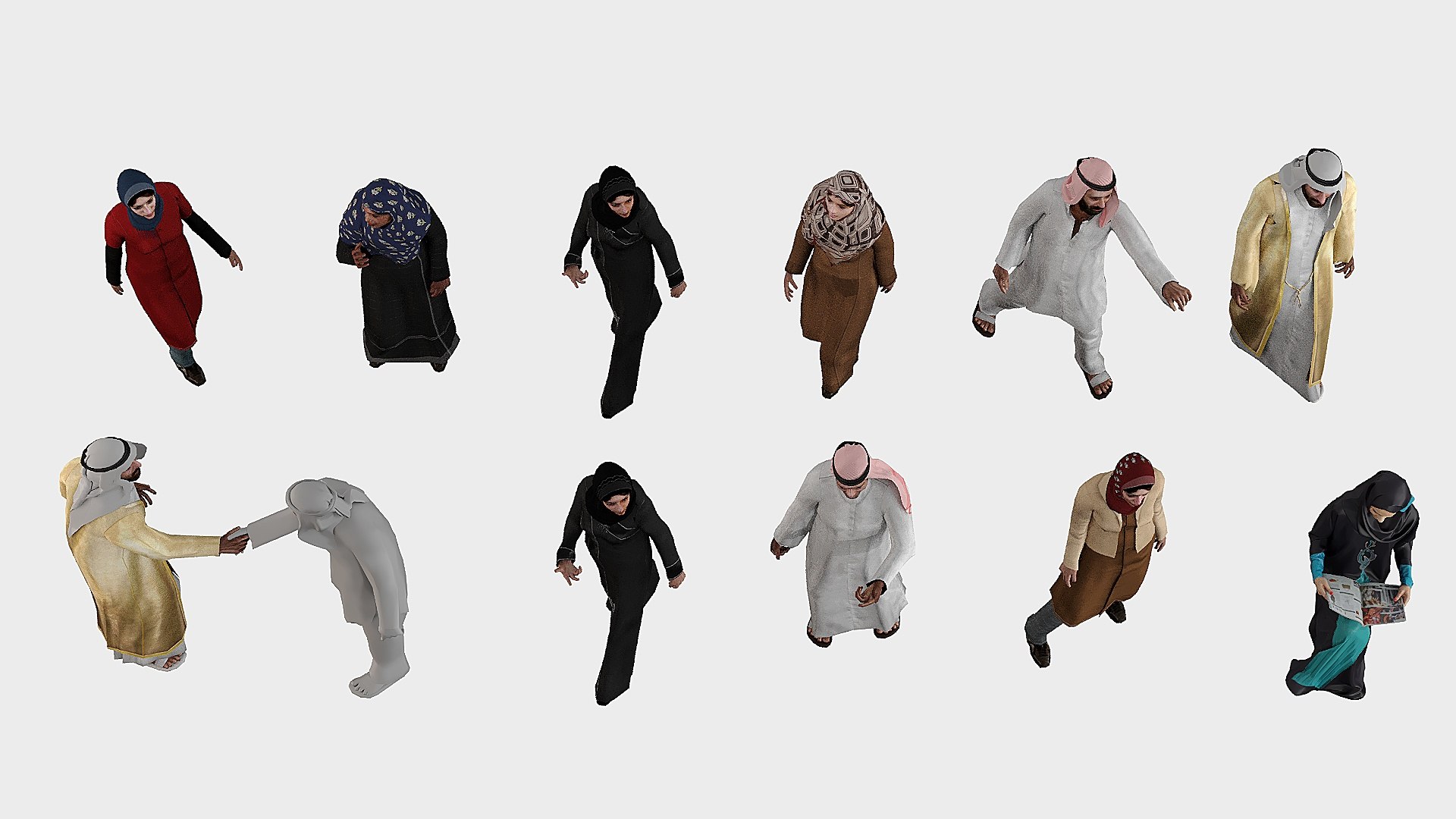 A Collection Of Arab People 3D Model - TurboSquid 2415698
