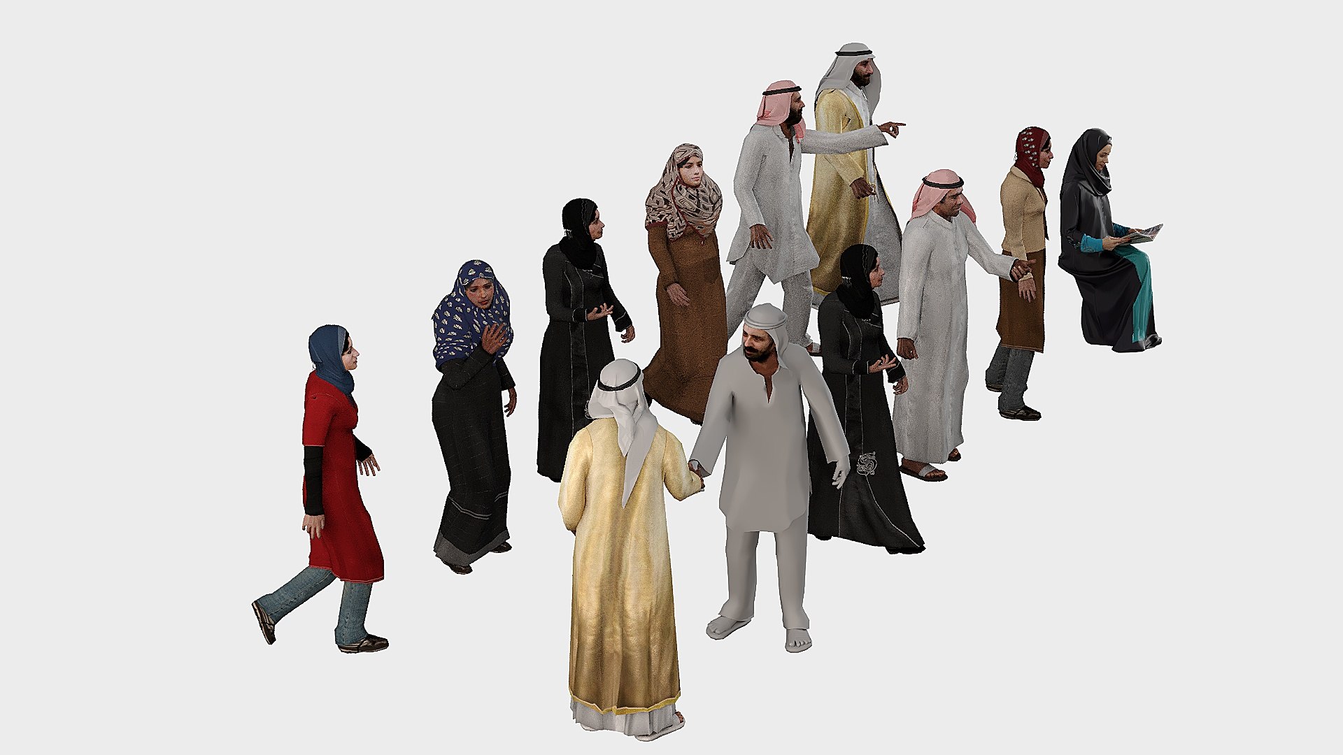 A Collection Of Arab People 3D Model - TurboSquid 2415698