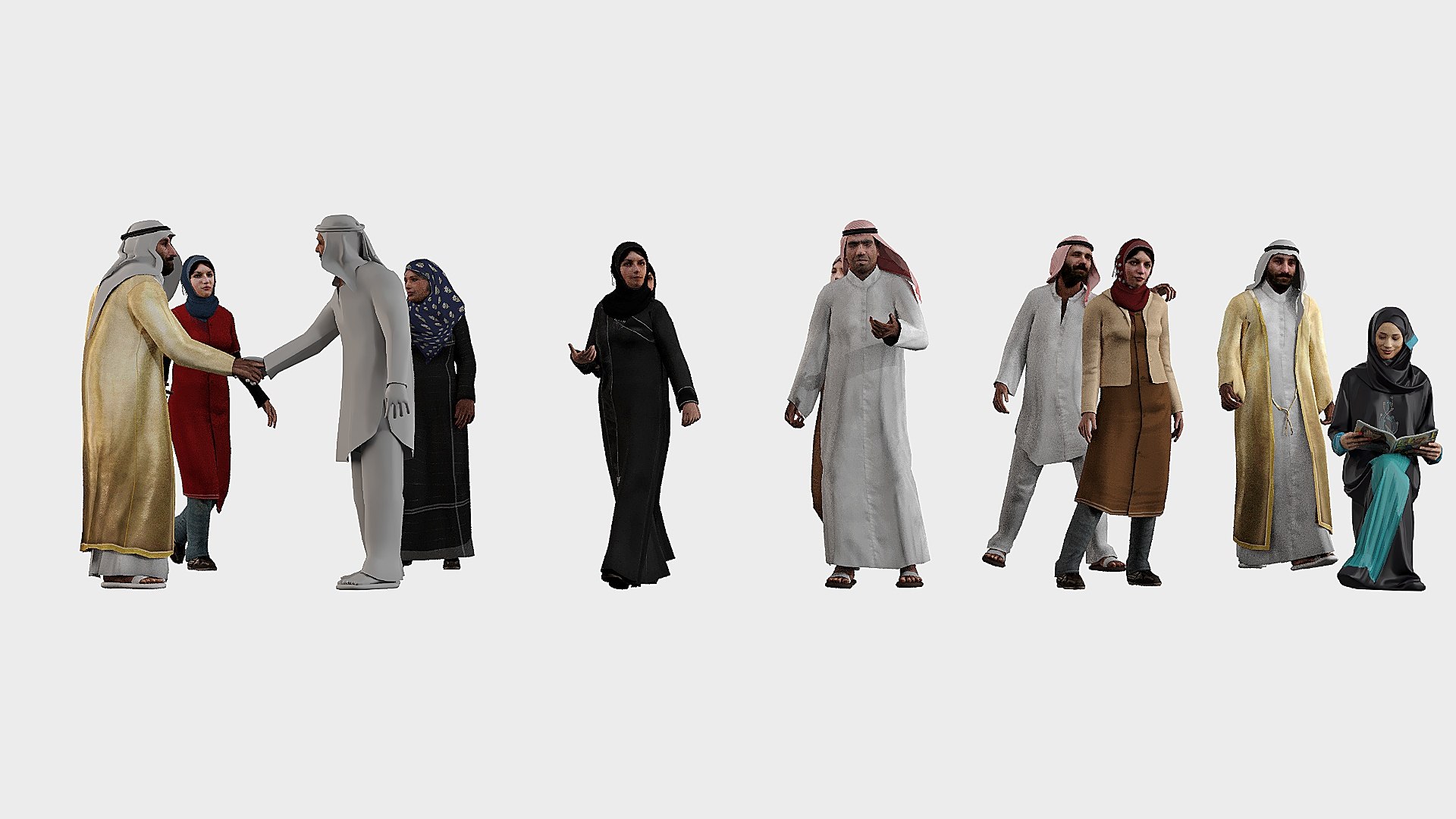A Collection Of Arab People 3D Model - TurboSquid 2415698