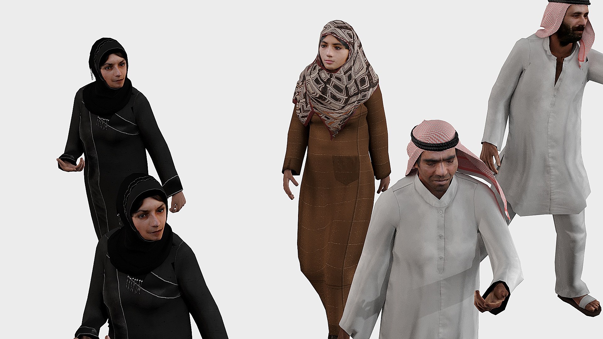 A Collection Of Arab People 3D Model - TurboSquid 2415698