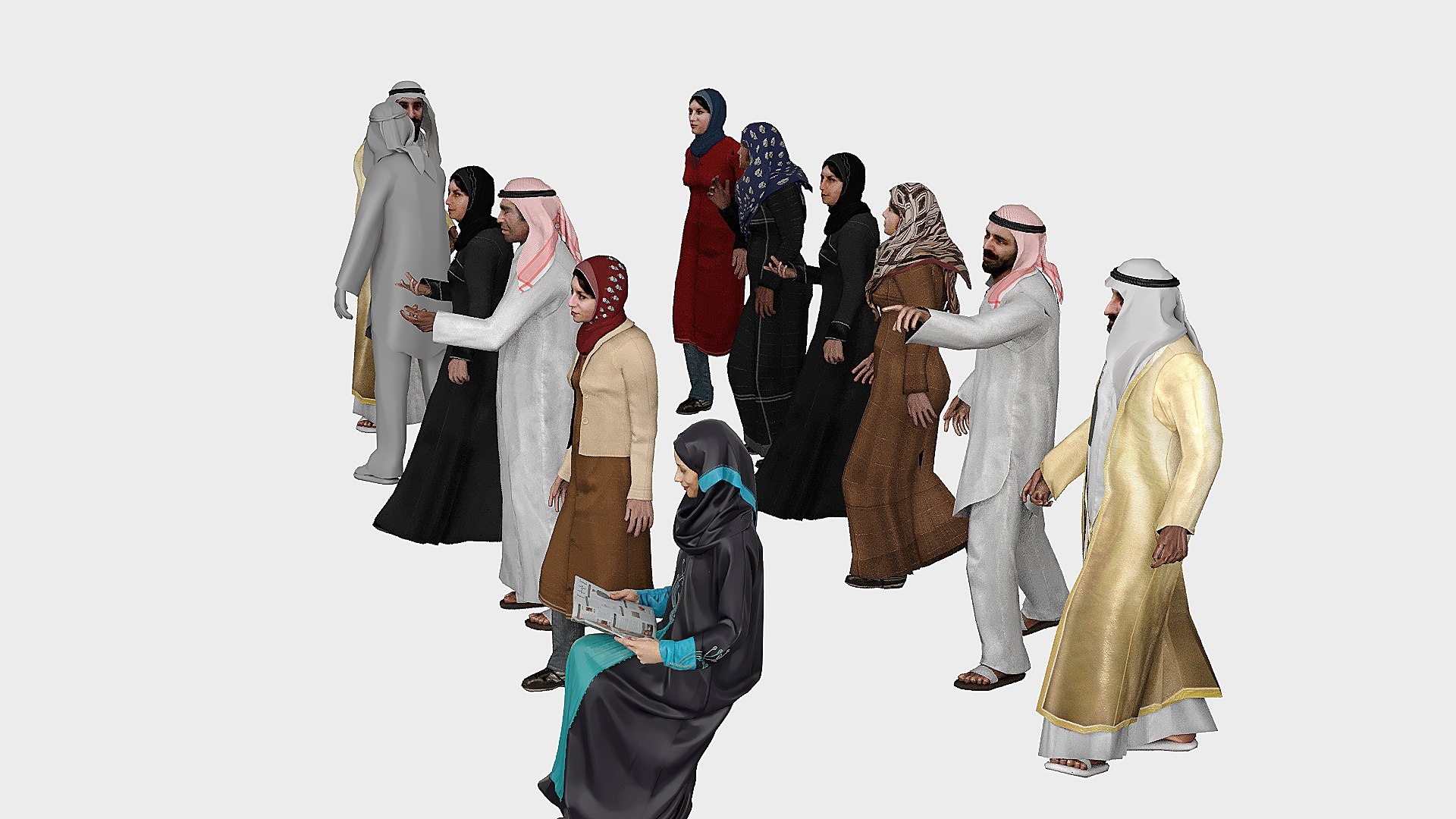 A Collection Of Arab People 3D Model - TurboSquid 2415698