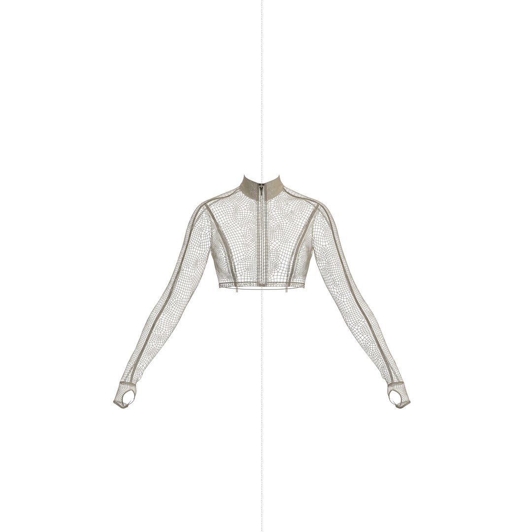 Front Zip Crop Top 3d Model 3D Model 3D Model - TurboSquid 2166826
