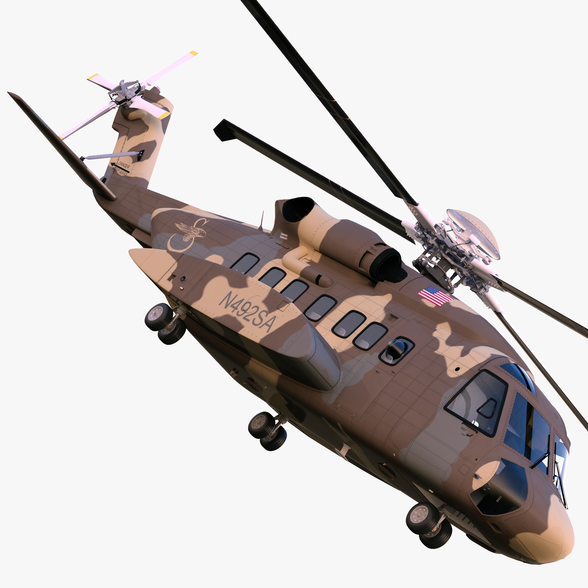 3d model sikorsky h-92 superhawk