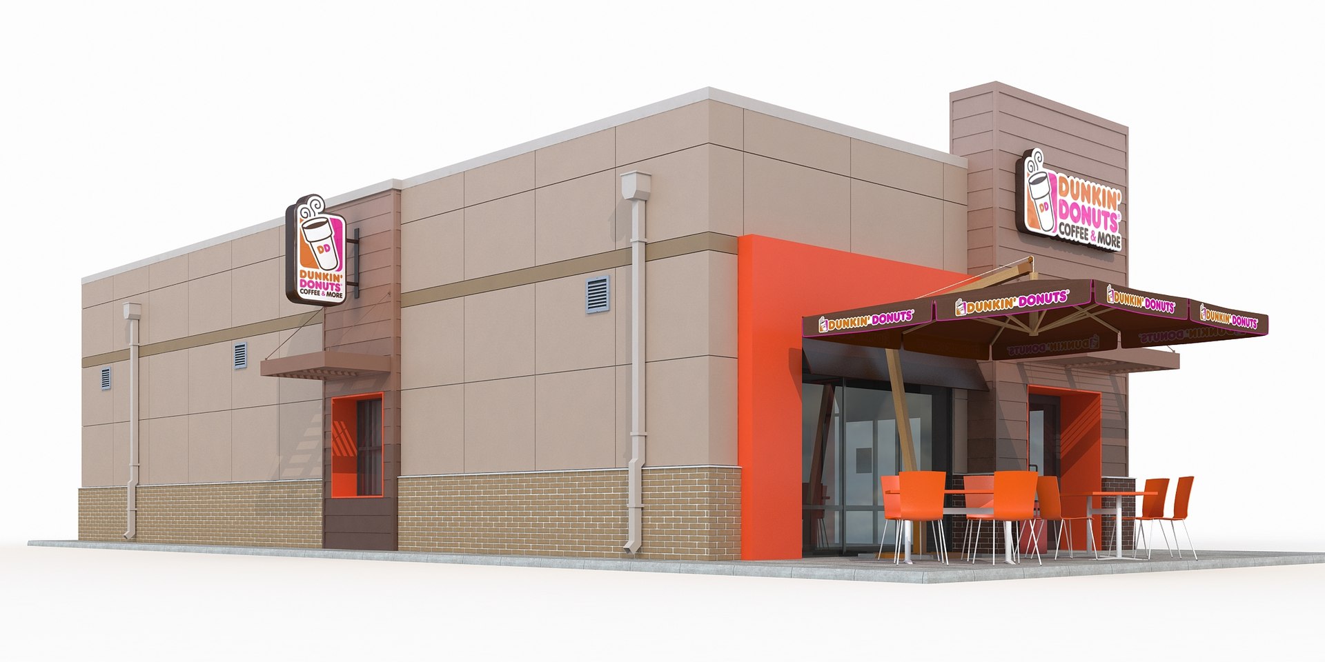 Dunkin Donuts Restaurant 3d Max