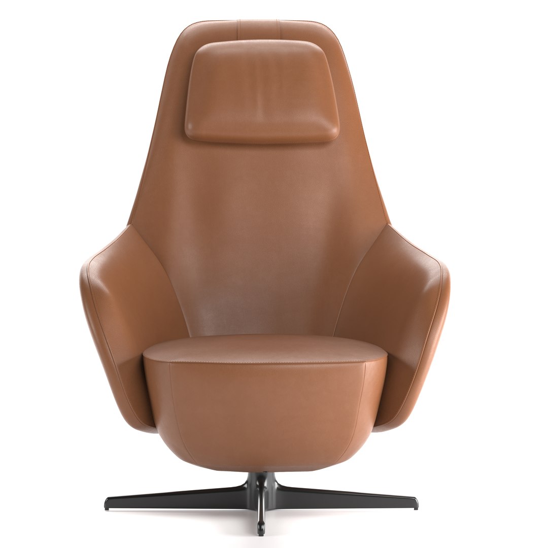 3D BB Italia HARBOR LAIDBACK Recliner Leather Armchair Model ...