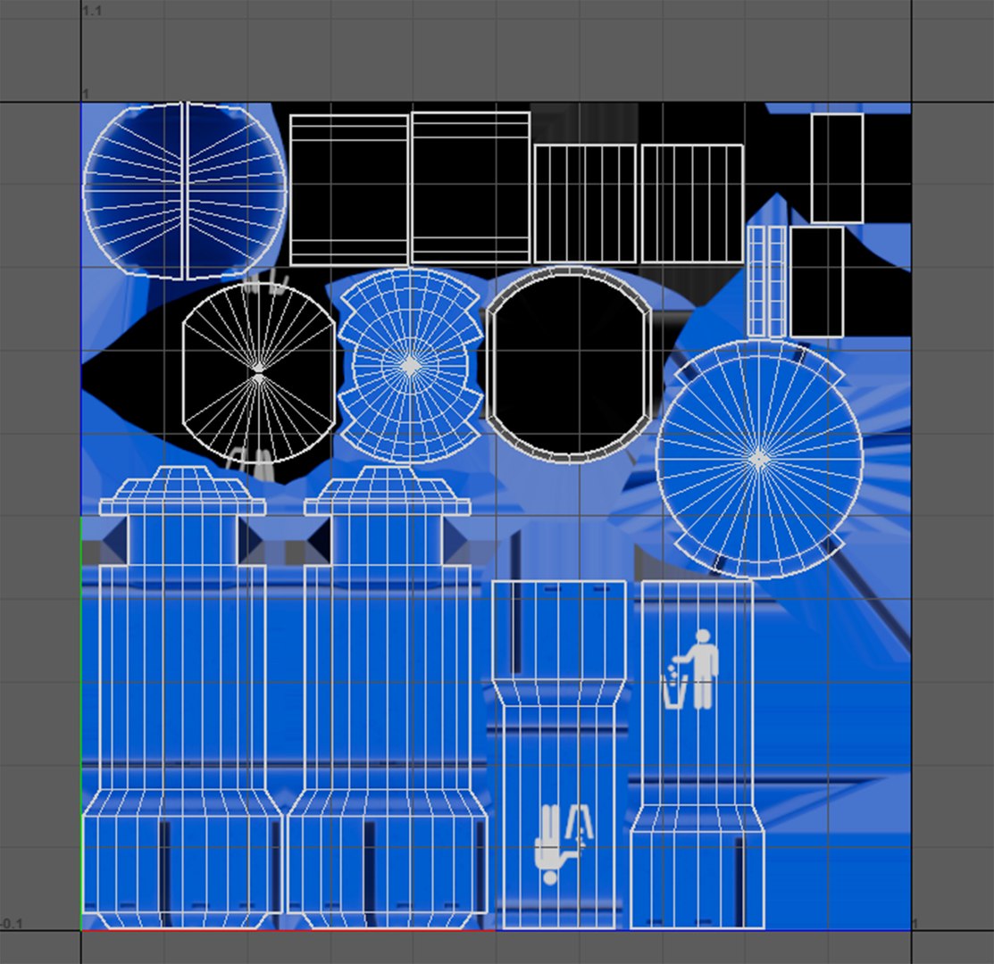 3D Low Poly Plastic Trash Bin PBR 4K Textures Game Ready Model ...