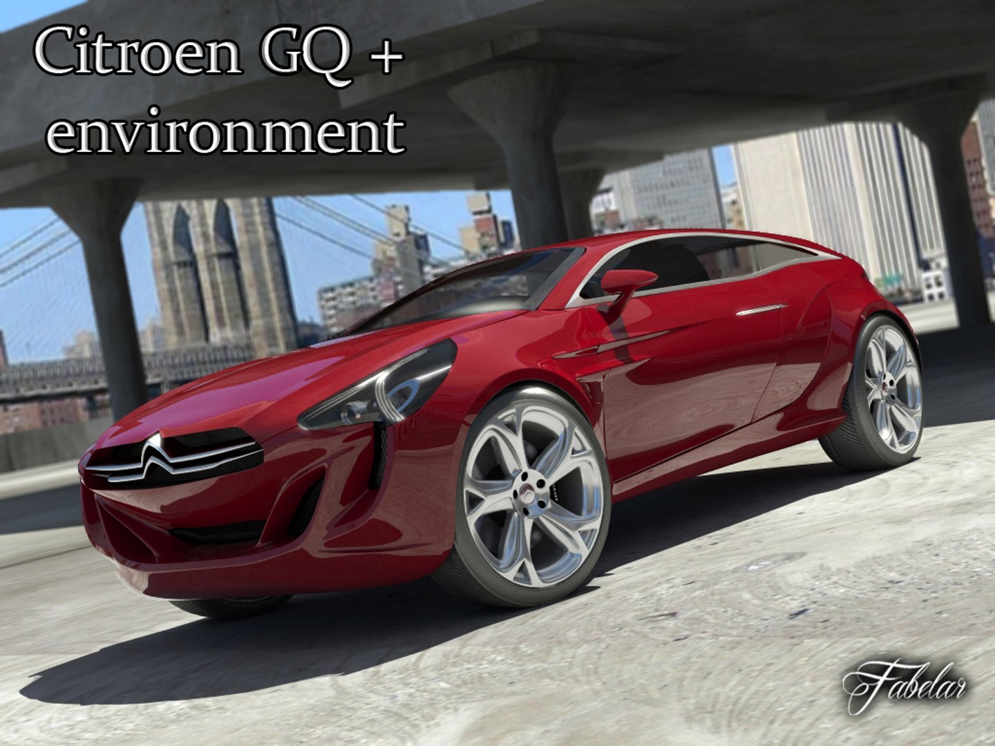3d Model Citroen Gq Concept Car Speed