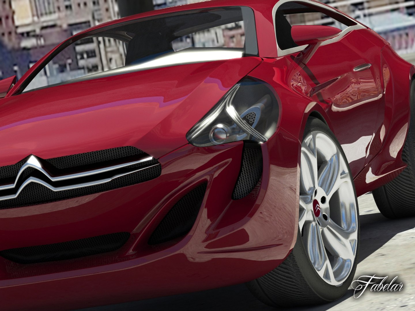 3d Model Citroen Gq Concept Car Speed