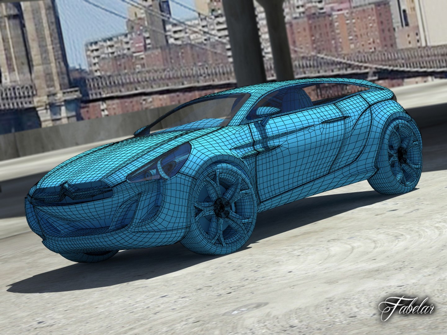 3d Model Citroen Gq Concept Car Speed
