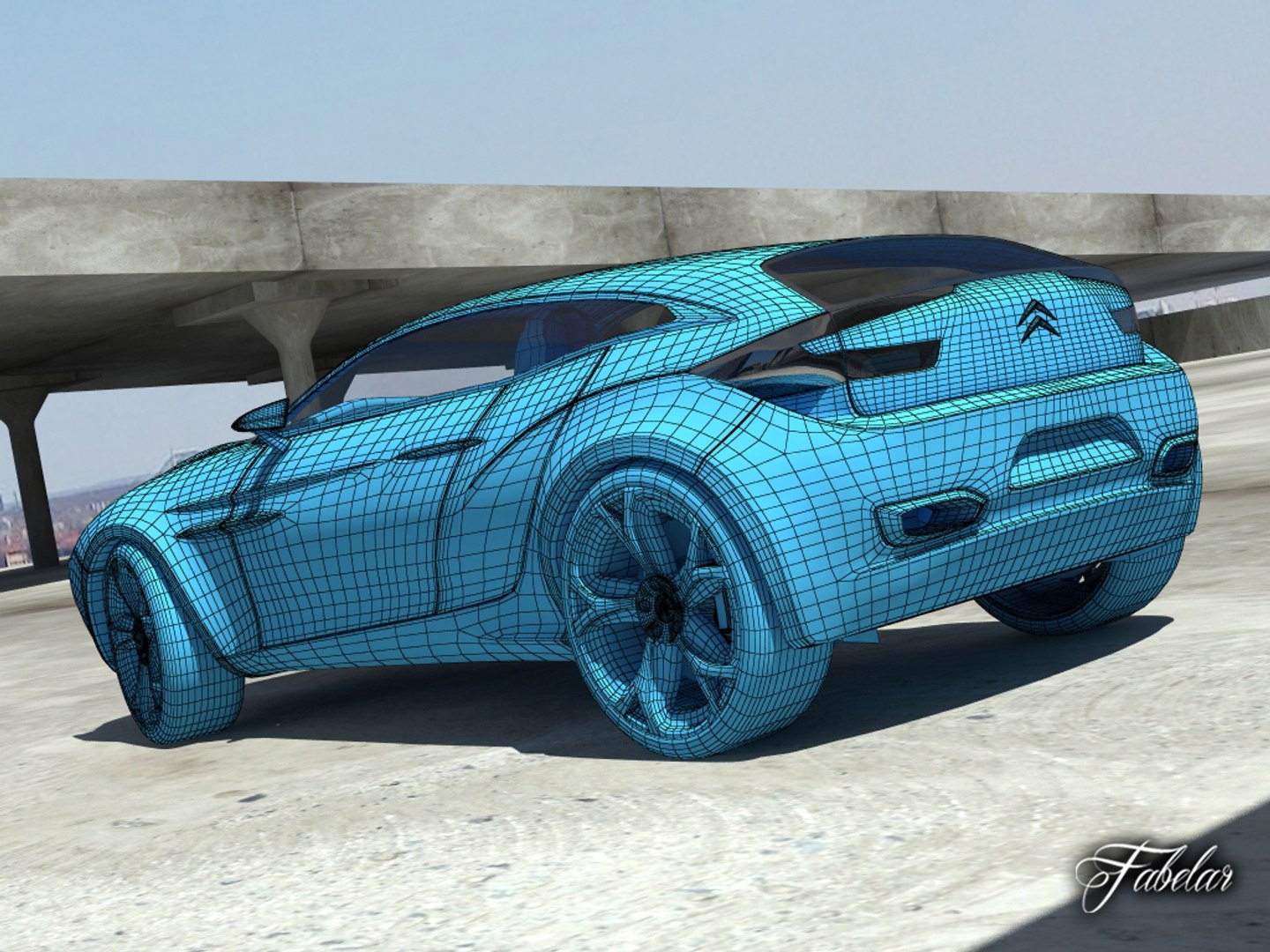 3d Model Citroen Gq Concept Car Speed