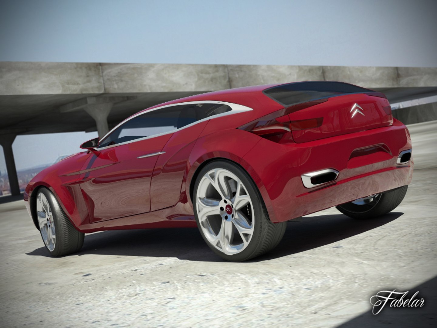 3d Model Citroen Gq Concept Car Speed