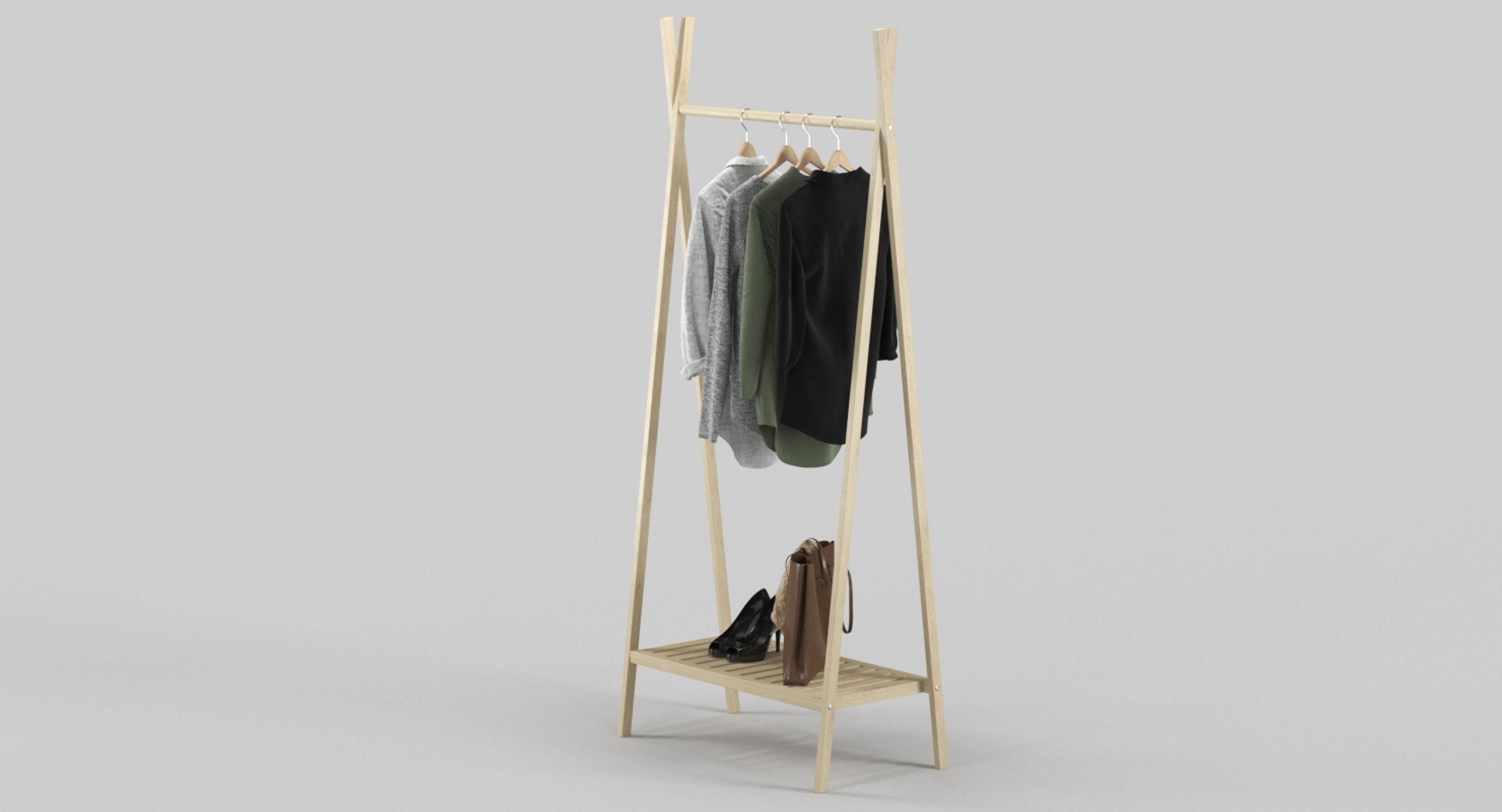 Realistic Clothes Rack 3 3D Model - TurboSquid 1418752