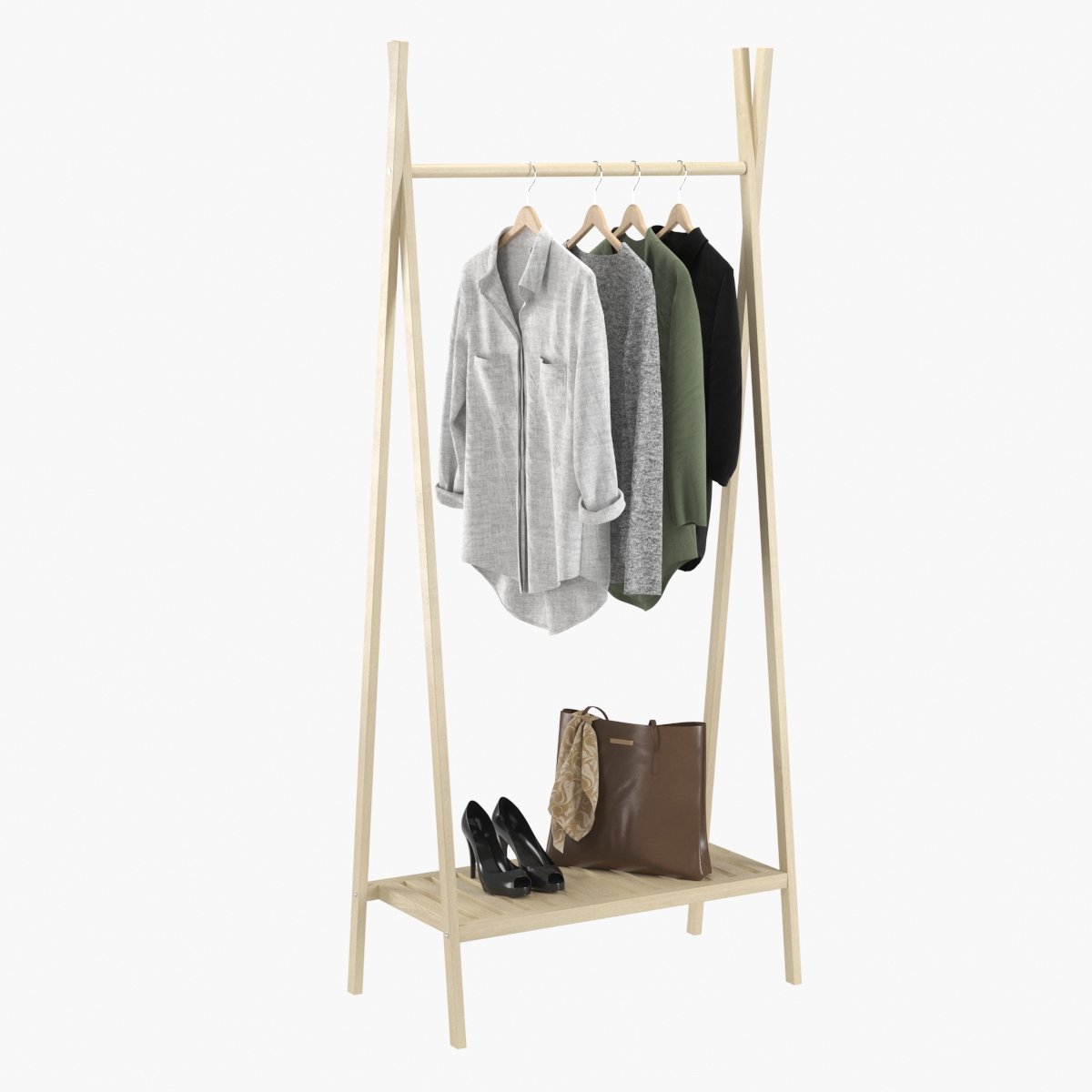 modelo 3d Ropa en Rack 3 - TurboSquid 1418752