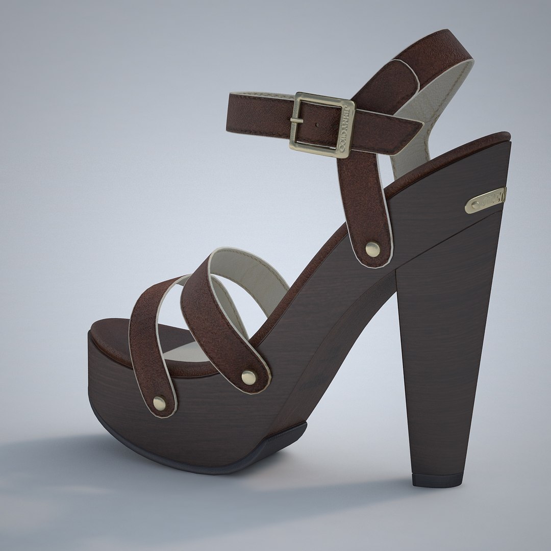 3d model - plateau sandals jimmy