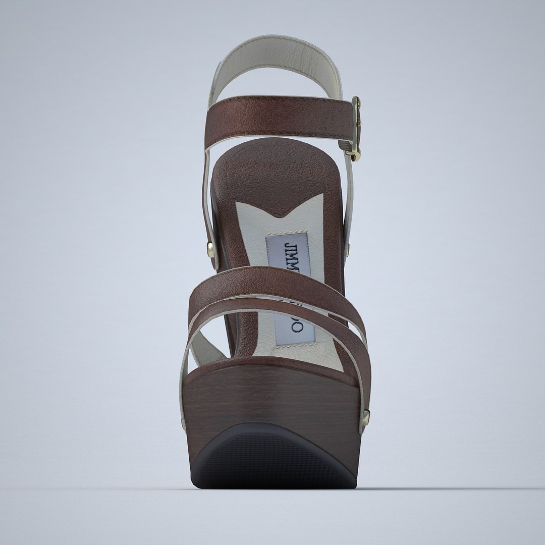 3d model - plateau sandals jimmy