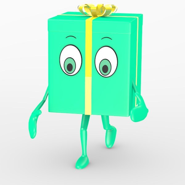 gift characters rigged 3d model