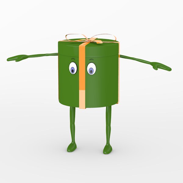 gift characters rigged 3d model