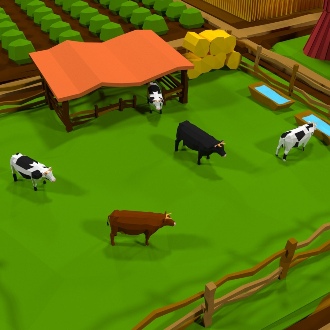 Animal farm polys 3D model - TurboSquid 1498659