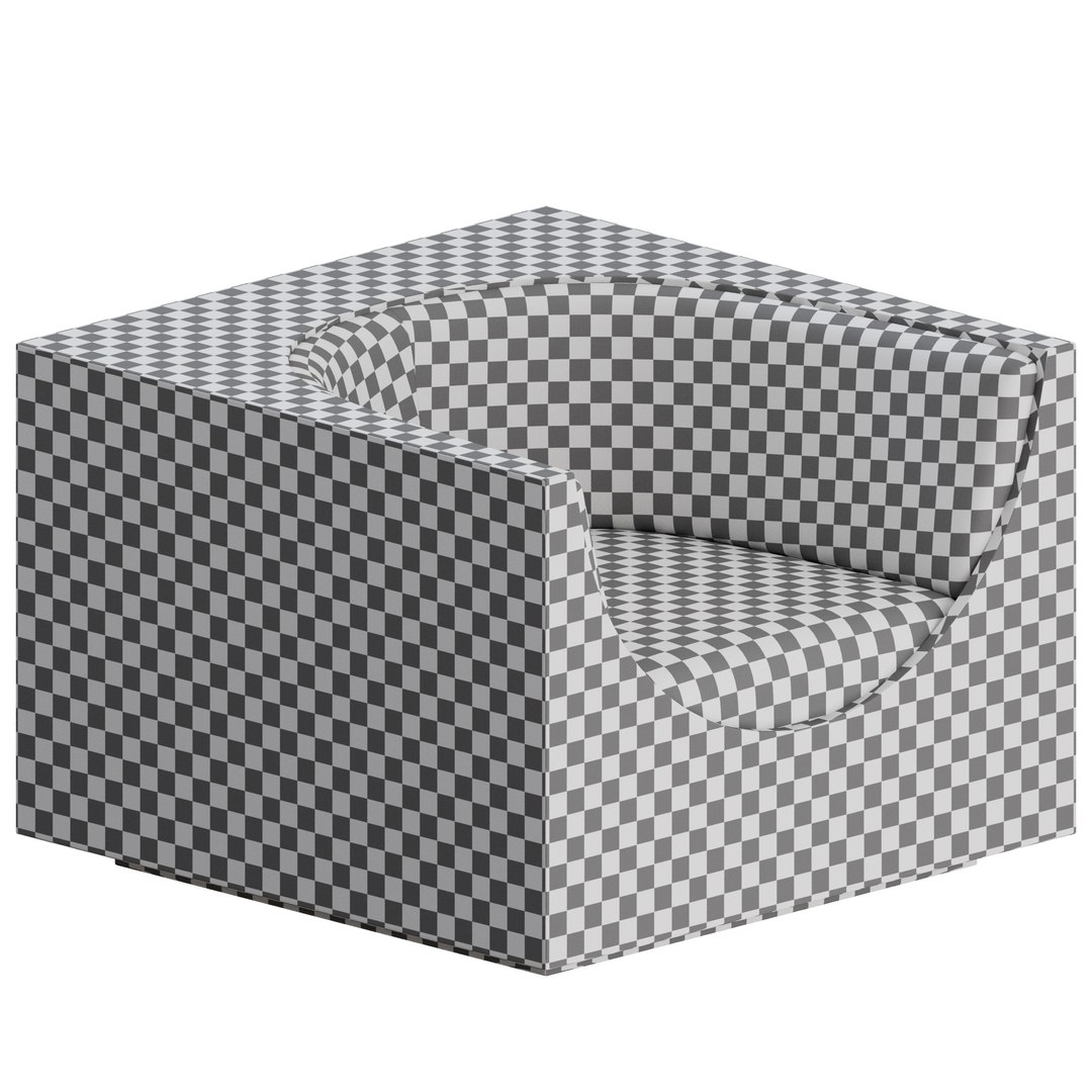 3D Cubo Lounge Armchair - TurboSquid 2102525