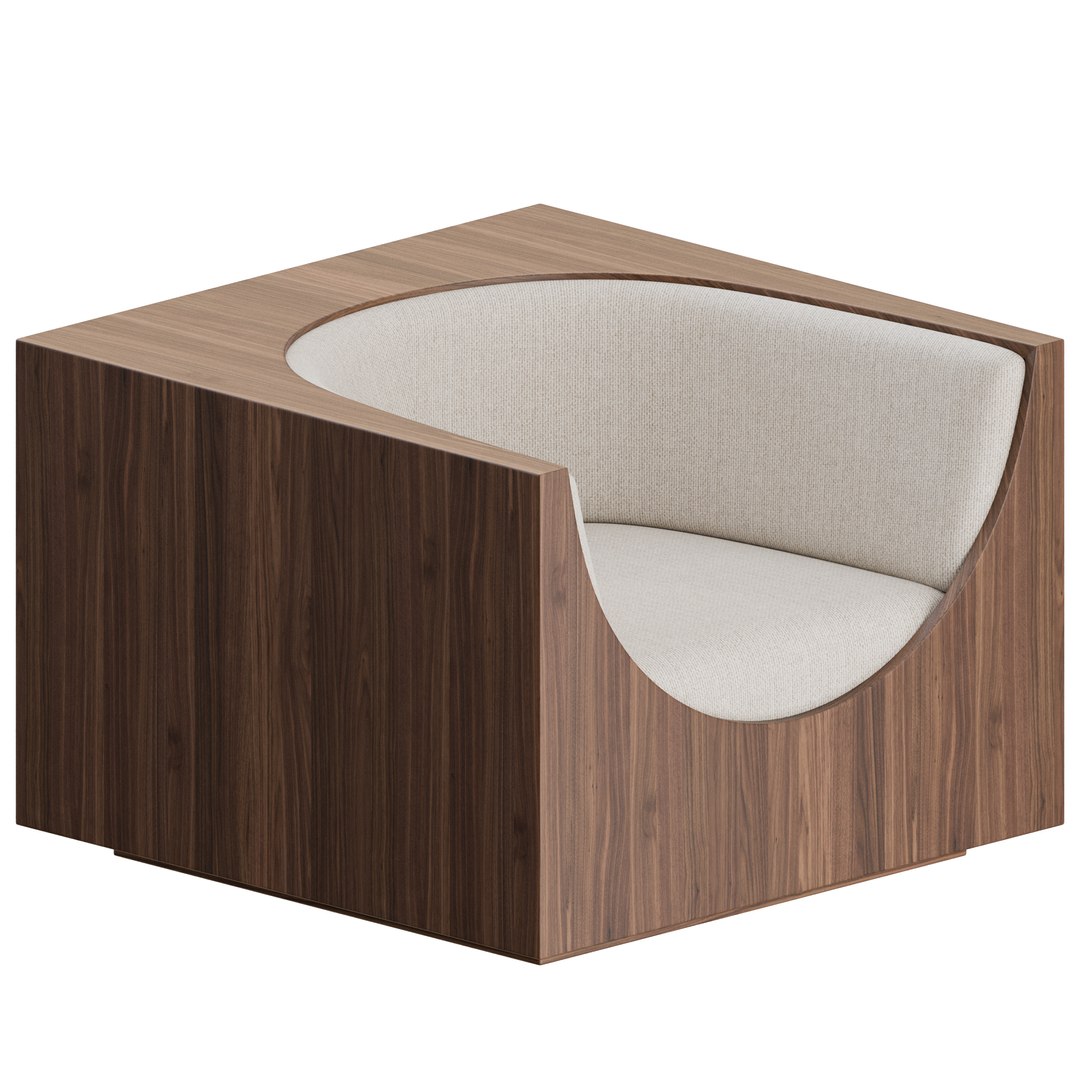 3D Cubo Lounge Armchair - TurboSquid 2102525
