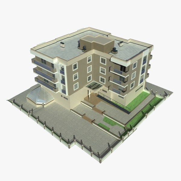 3d apartment building 4