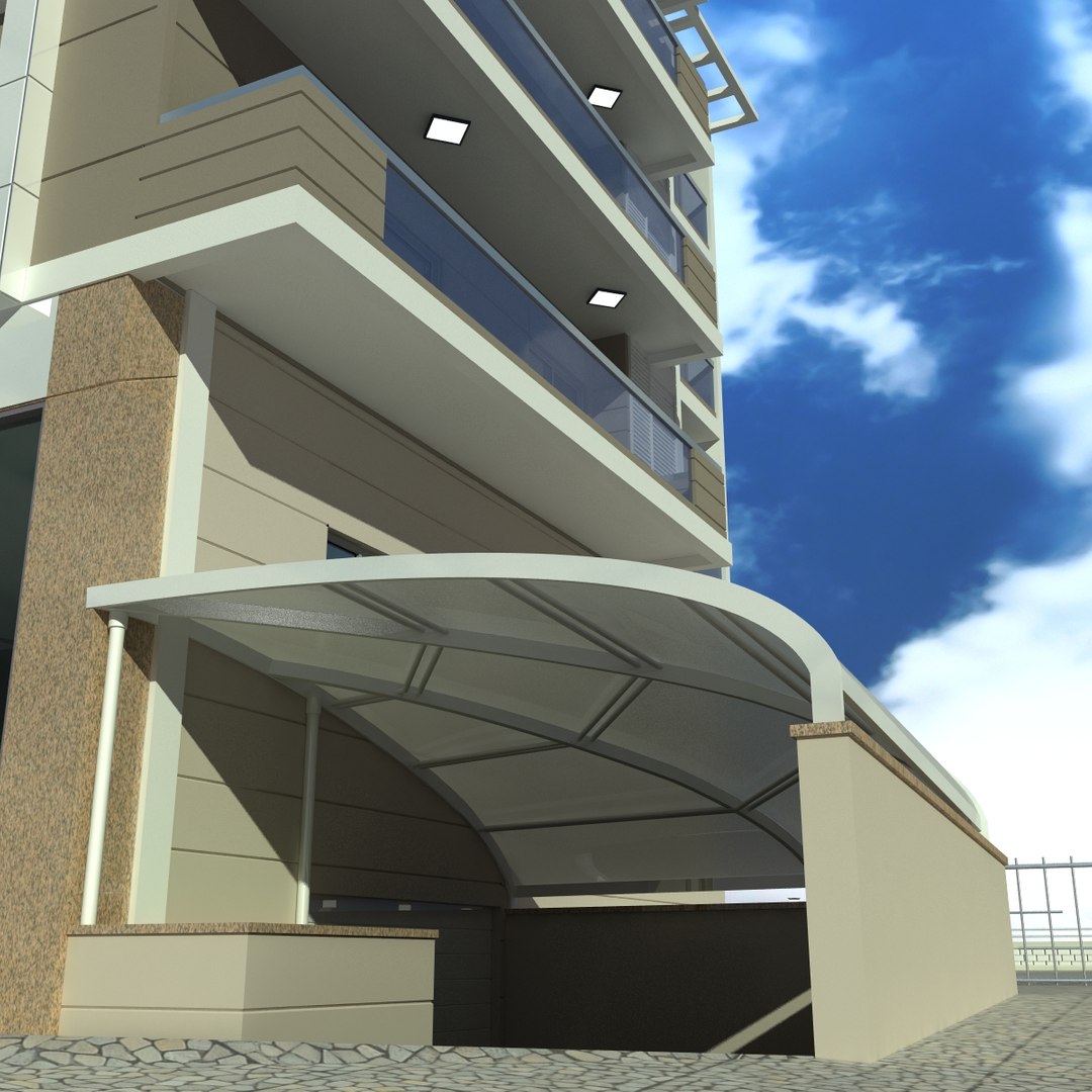 3d Apartment Building 4