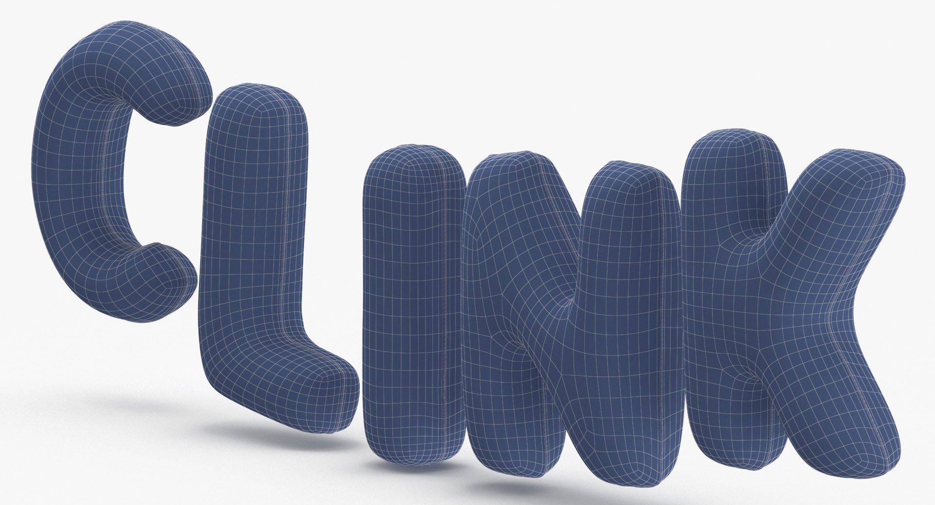 3D model Foil Baloon Words CLINK Silver - TurboSquid 1738896