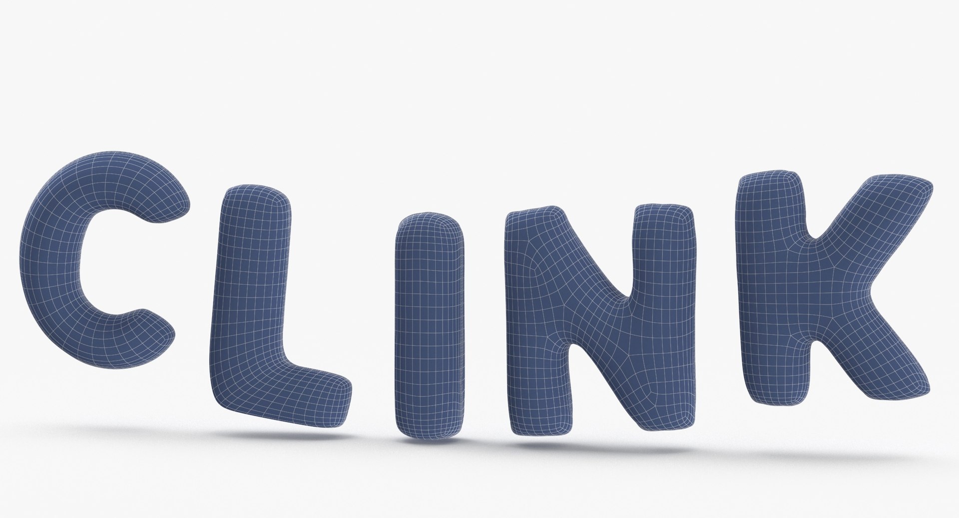 3D model Foil Baloon Words CLINK Silver - TurboSquid 1738896