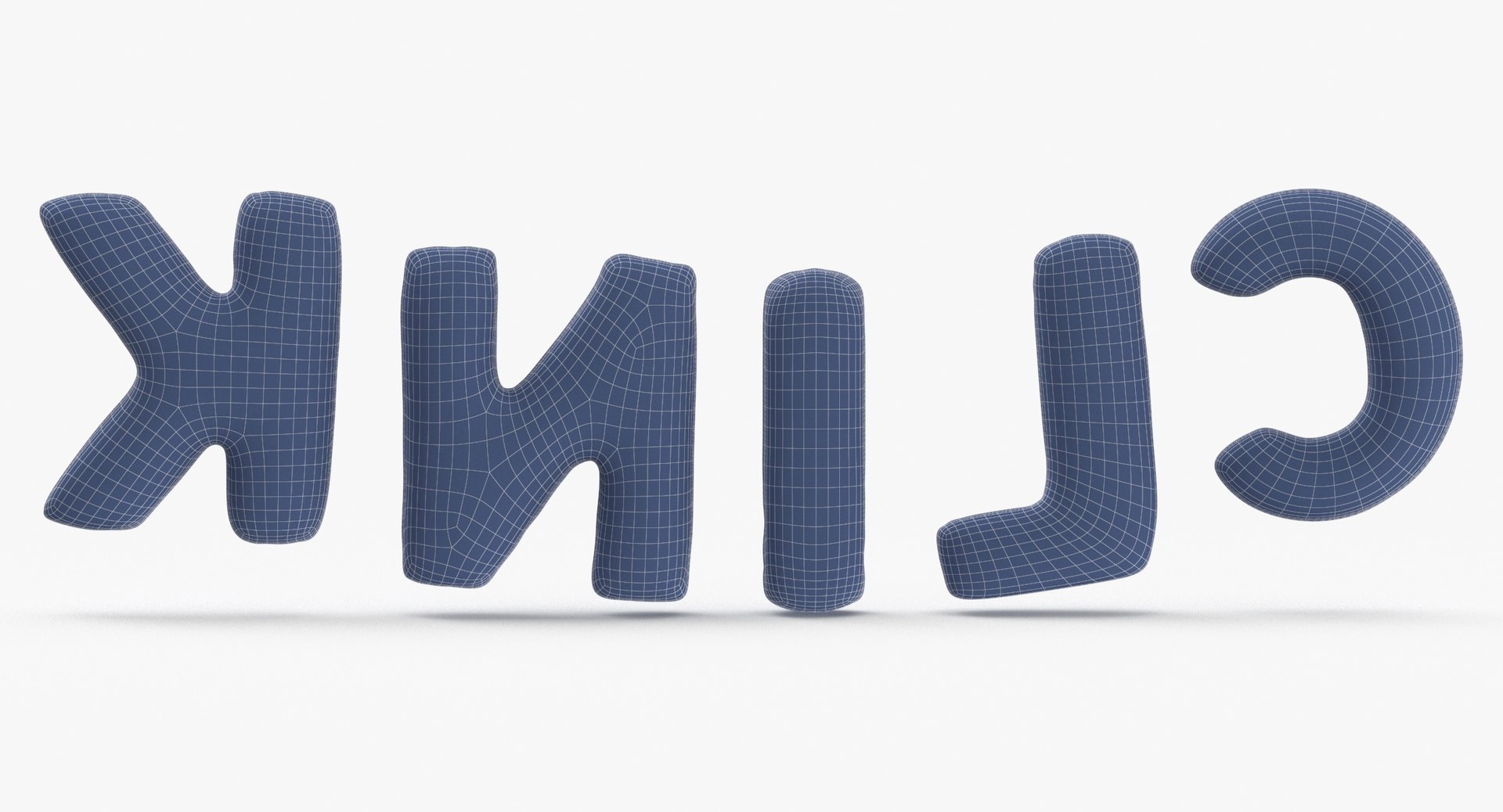 3D model Foil Baloon Words CLINK Silver - TurboSquid 1738896