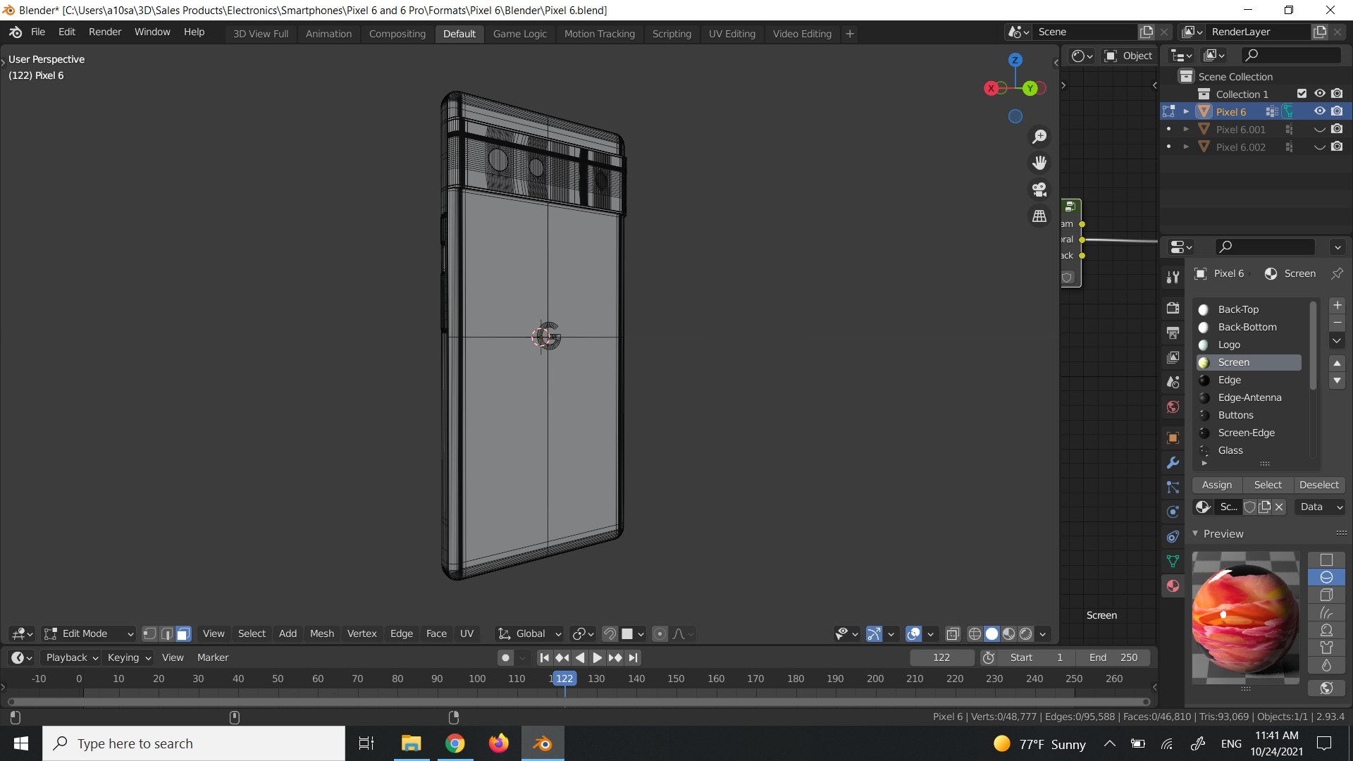 3D Google Pixel 6 And 6 Pro In Official Colors And Design - TurboSquid ...