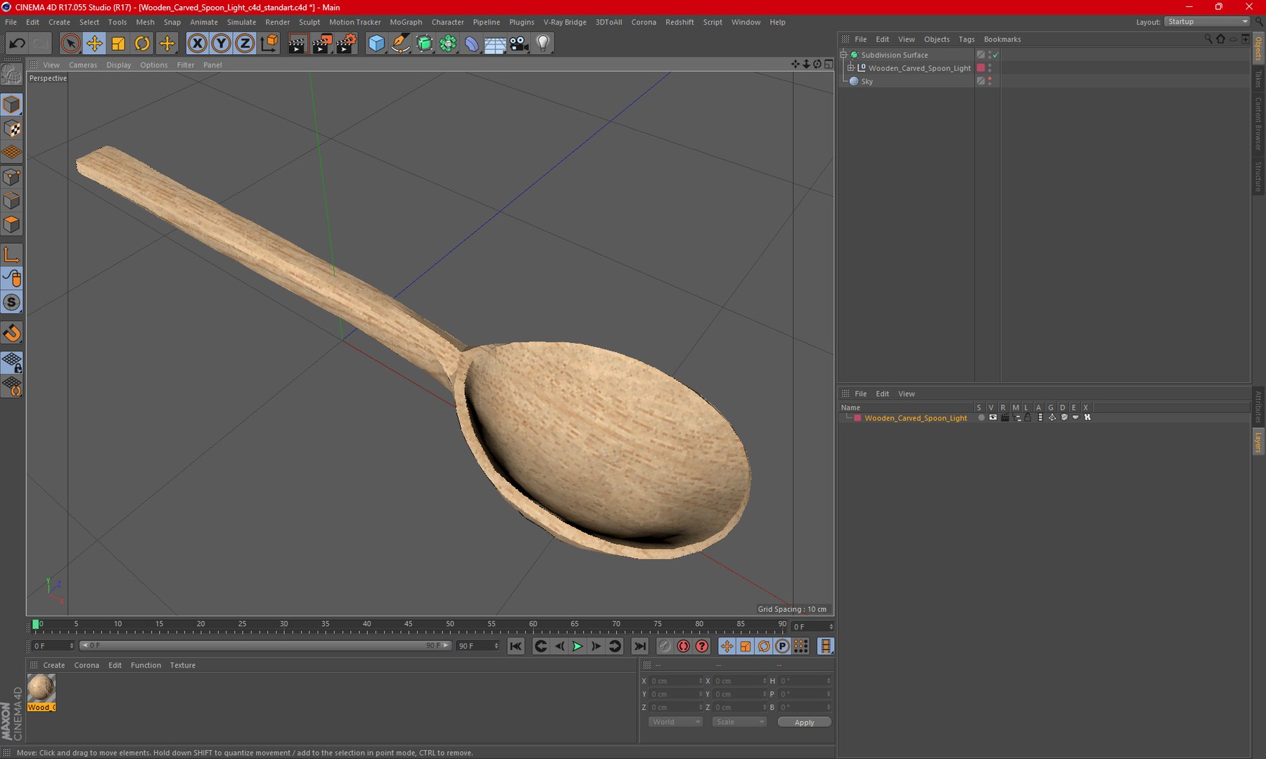 Wooden Carved Spoon Light 3D - TurboSquid 2155444