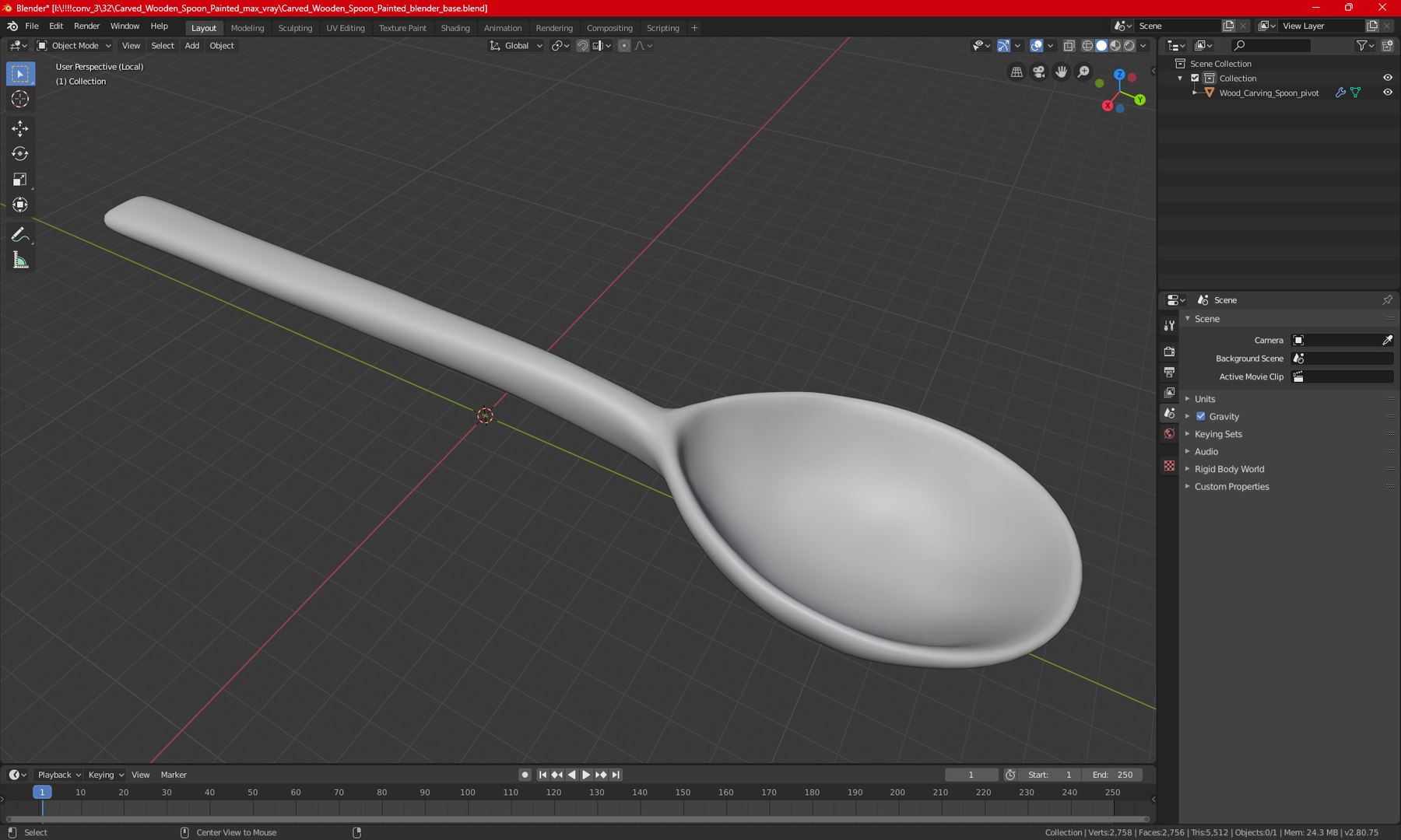 Wooden Carved Spoon Light 3D - TurboSquid 2155444