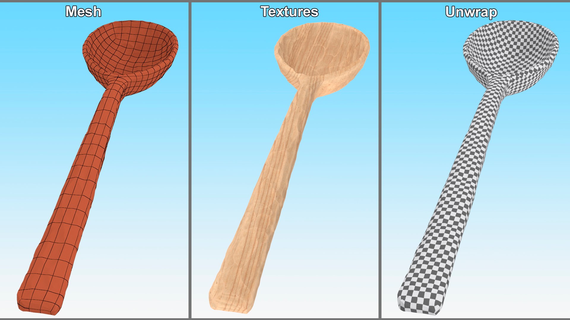 Wooden Carved Spoon Light 3D - TurboSquid 2155444