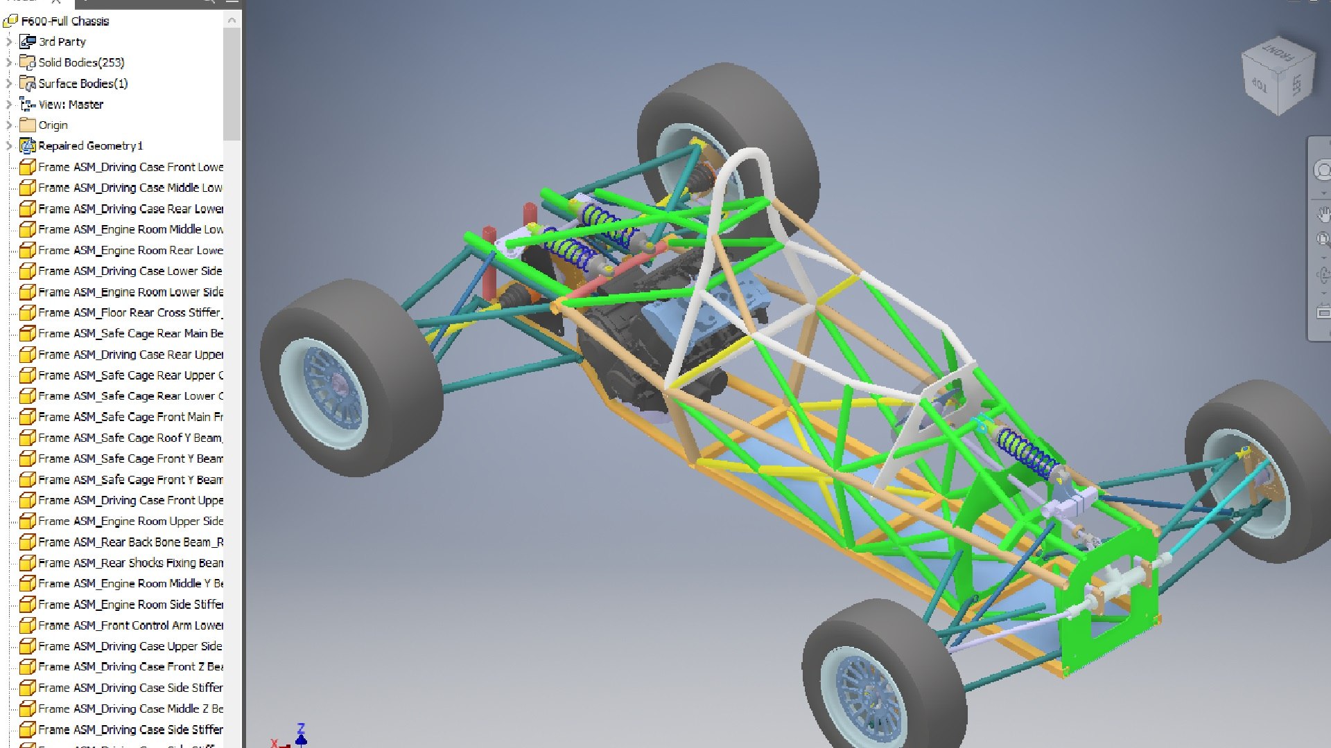 Formula Car Full Chassis 3D Model - TurboSquid 1787398