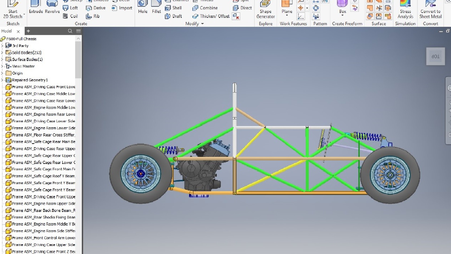 Formula Car Full Chassis 3D Model - TurboSquid 1787398
