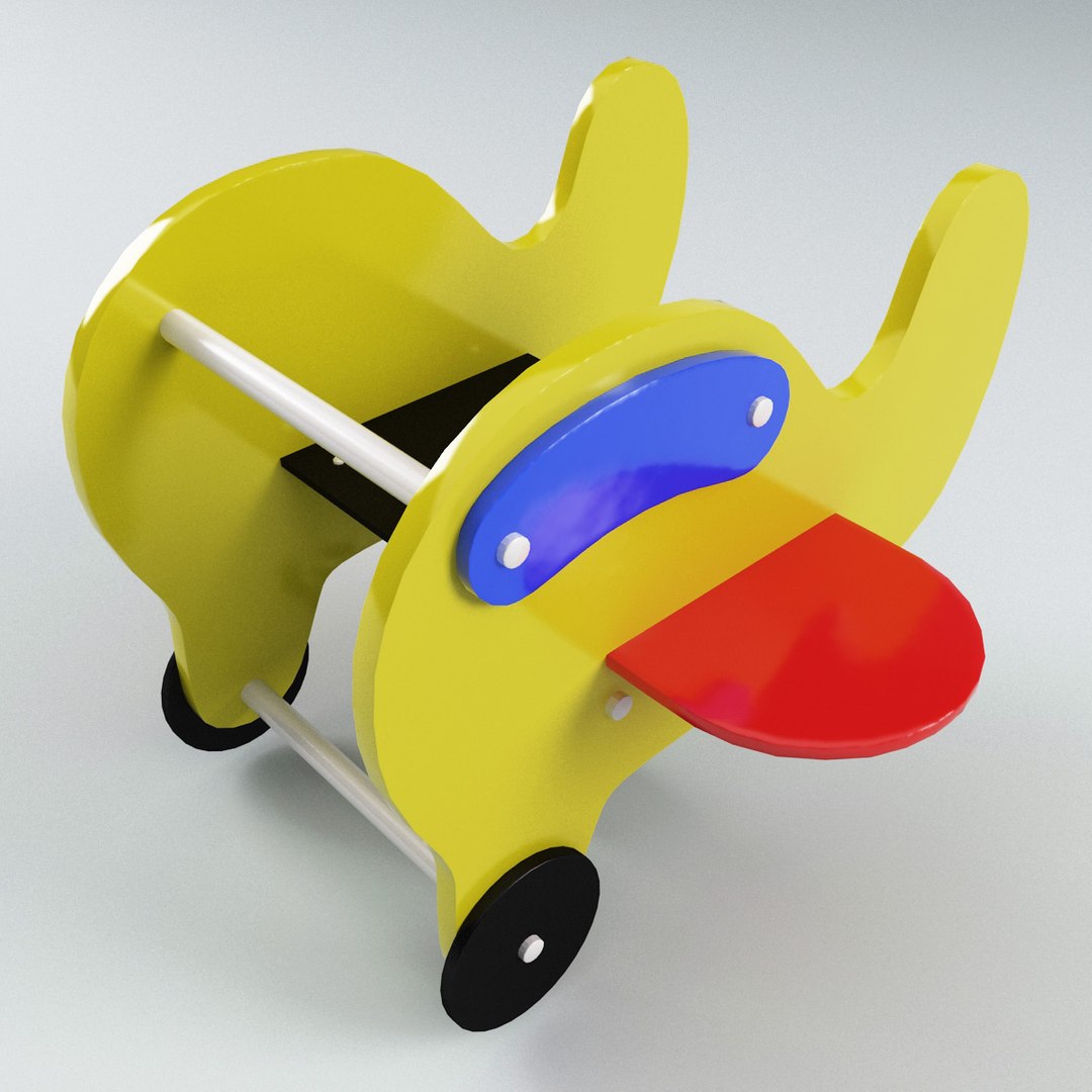 3d model spring swing airplane