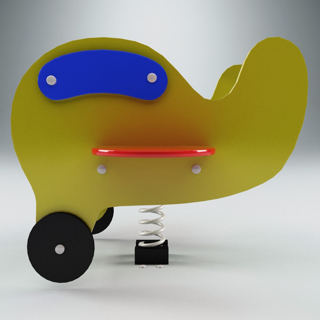 3d model spring swing airplane