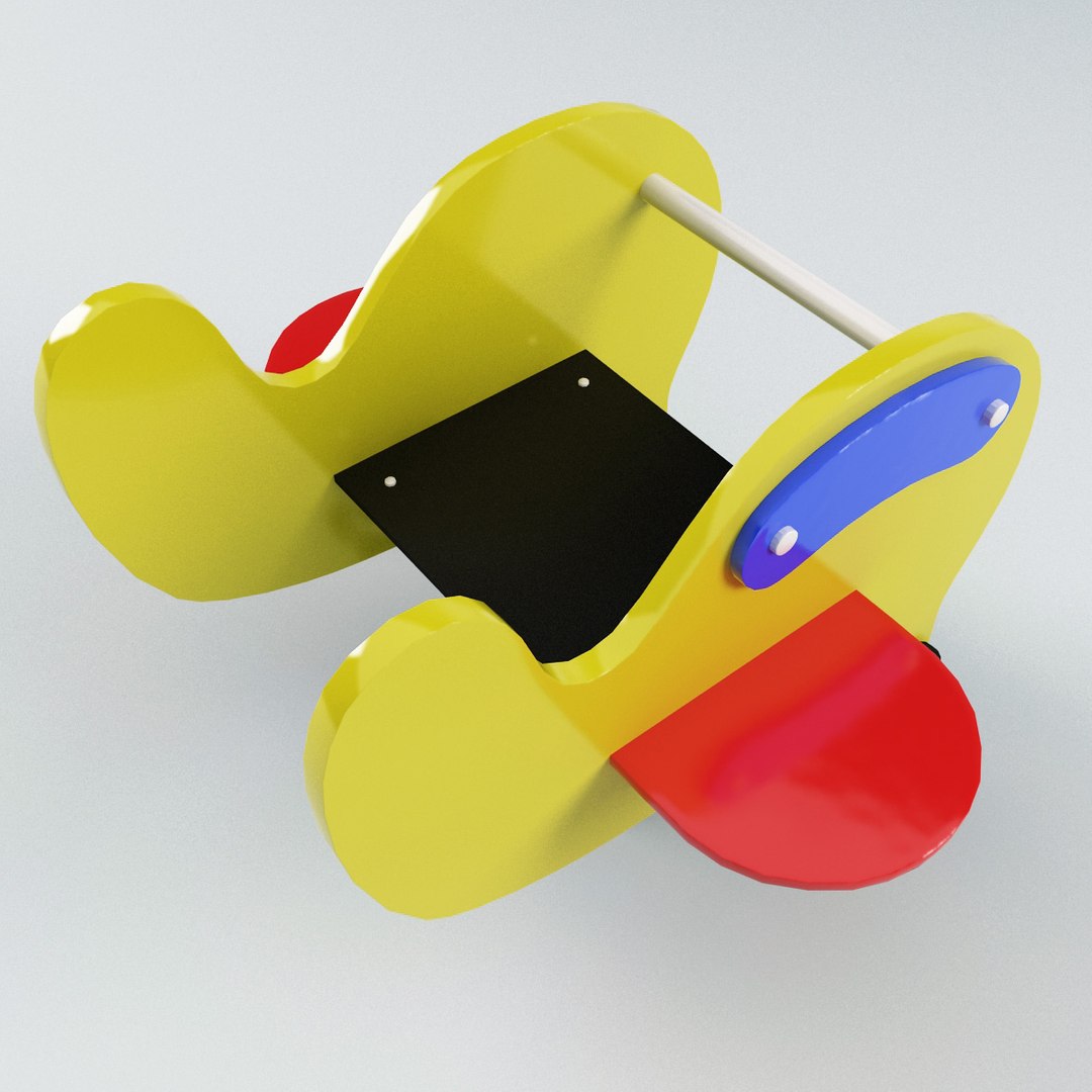3d model spring swing airplane
