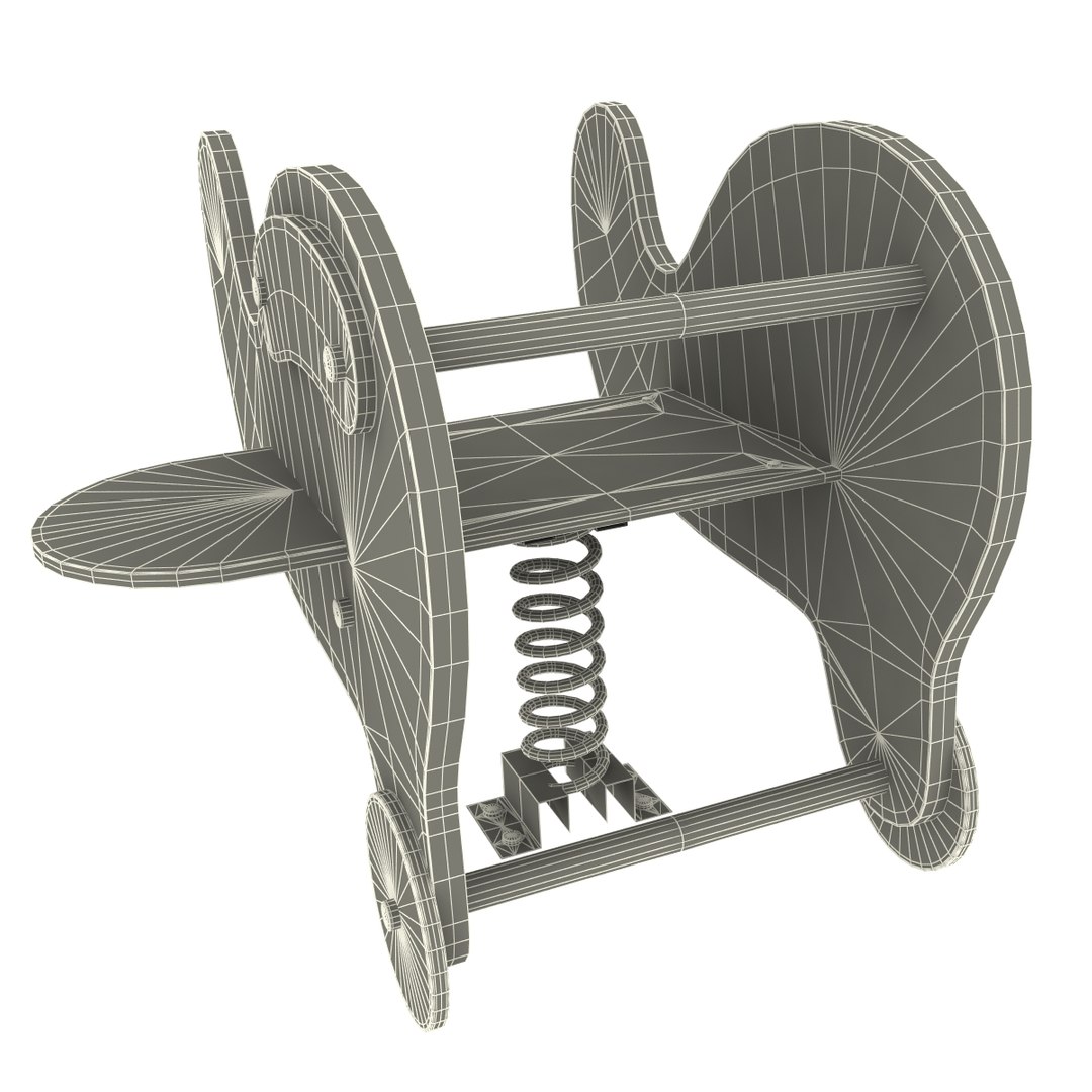 3d model spring swing airplane